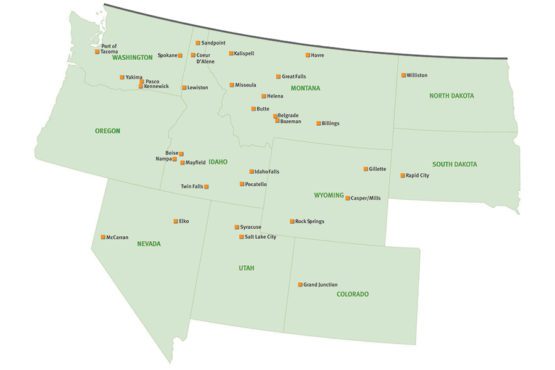 Pacific-Steel-Railcar-Recycling-Map ~ Pacific Steel and Recycling
